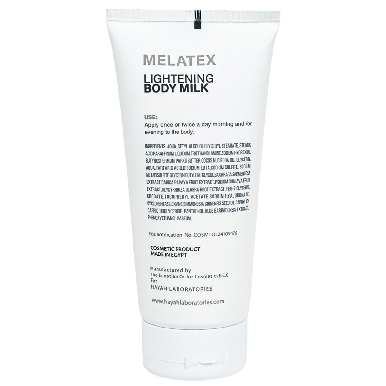 MELATEX Lightening Body Milk Cream 200 ml – Hayah Laboratories